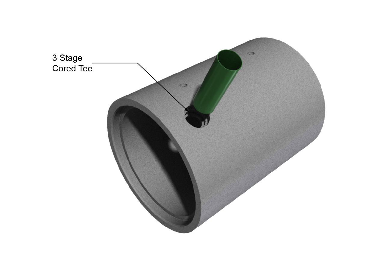 3 Stage Cored Tee - “Fillet” and “Standard” Pipe (for PVC Pipe ...