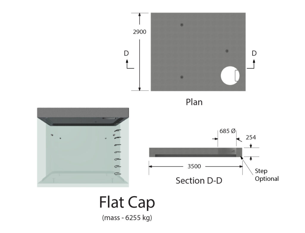 Drycast Maintenance Hole 3000 x 2400mm Box Chambers - MCON