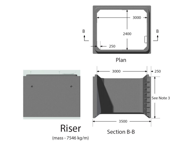 Drycast Maintenance Hole 3000 x 2400mm Box Chambers - MCON