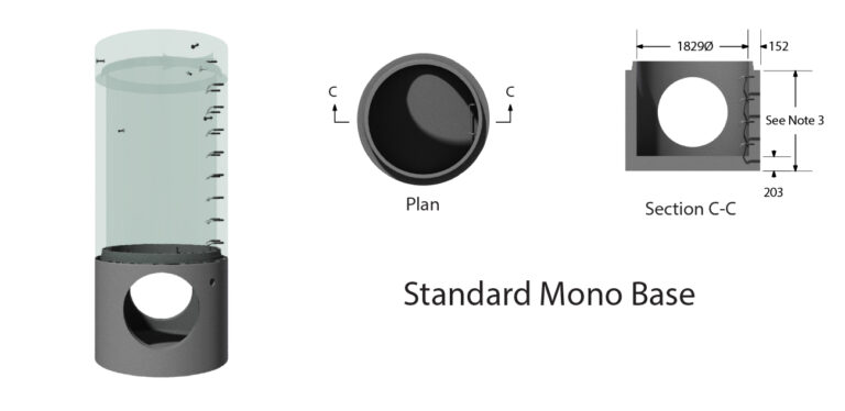 Maintenance Hole 1800mm Riser and Base Sections - MCON