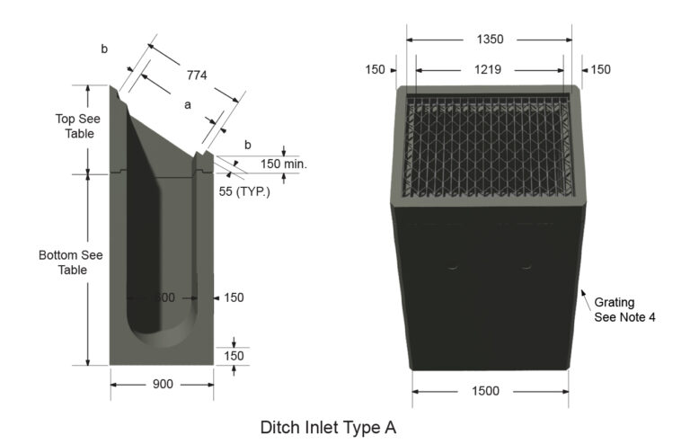 600 x 1200mm Ditch Inlet Catch Basin - MCON