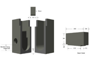 600 x 1450mm Twin Inlet Catch Basin - MCON