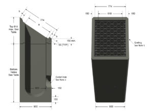 600 x 600mm Ditch Inlet Catch Basin - MCON